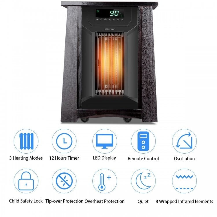 1500W 12H Timer Caster Portable Electric Space Heater – Wilsons Home Store