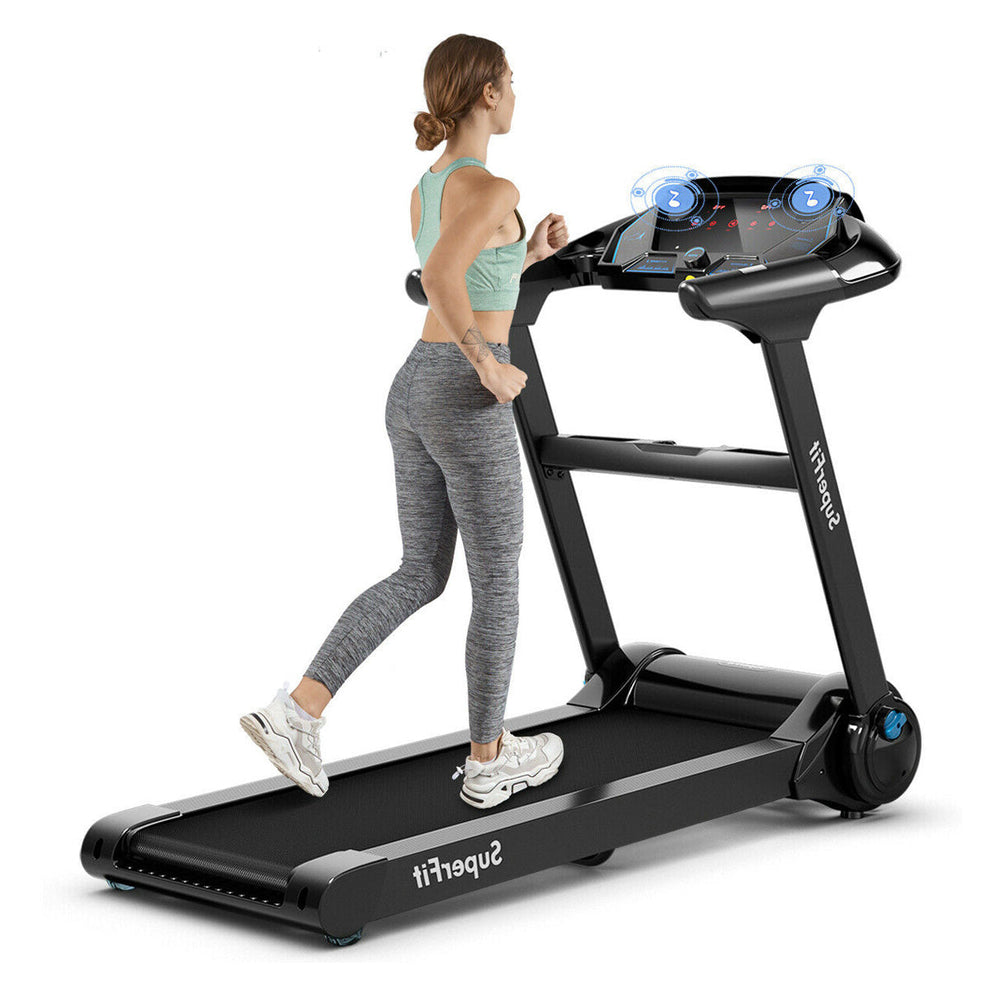 2.25HP Folding Treadmill Running Jogging Machine with APP heart rate b ...