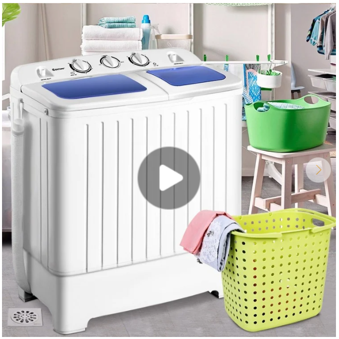 * SPECIAL* - 20 lbs Portable Washing Machine with Built-in Gravity Dra ...