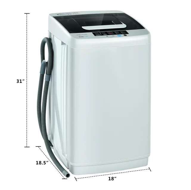 Portable Full-Automatic Laundry Washing Machine 8.8lbs Spin Washer & A ...