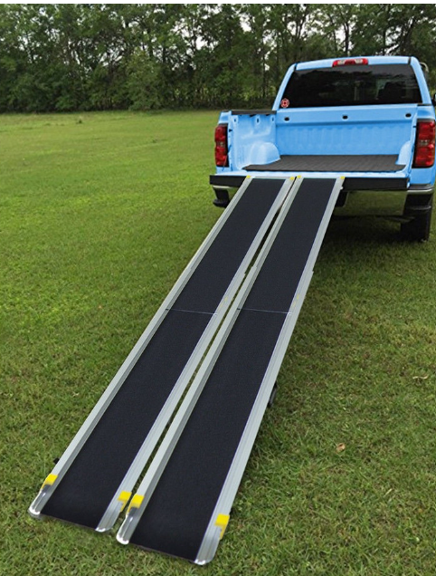 SPECIAL, Up to 7 feet, Adjustable Reverseable Aluminum Ramp, with safe ...