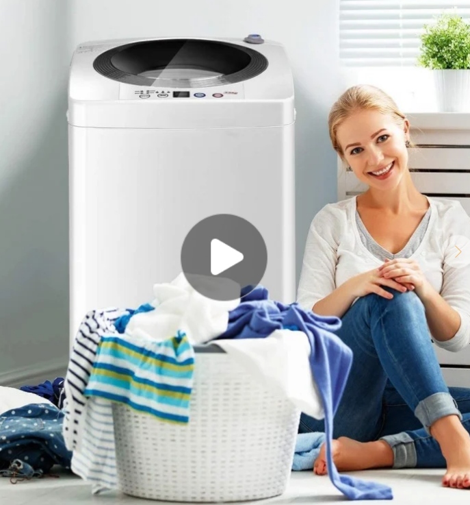 Portable 7.7 lbs Automatic Laundry Washing Machine with Drain Pump ...