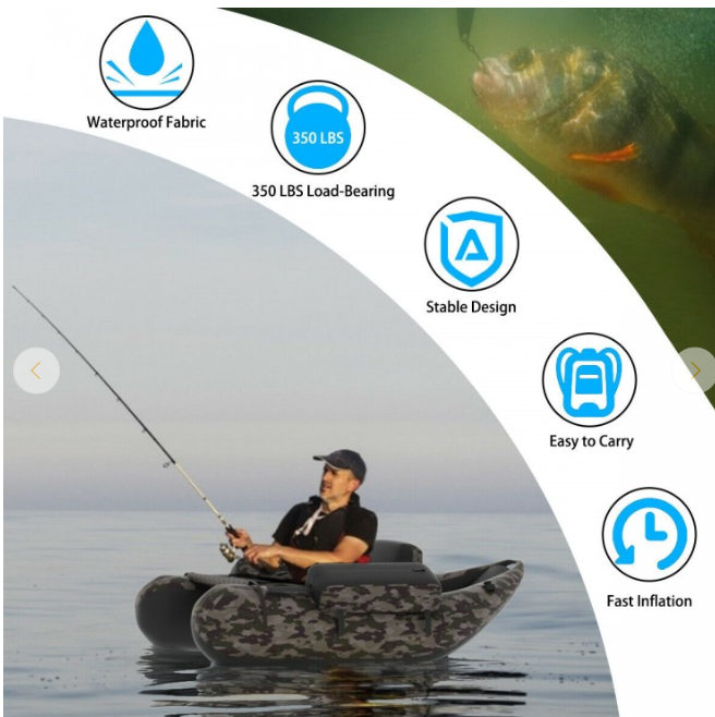 Inflatable Fishing Float Tube Kit, up to 350lbs – Wilsons Home Store