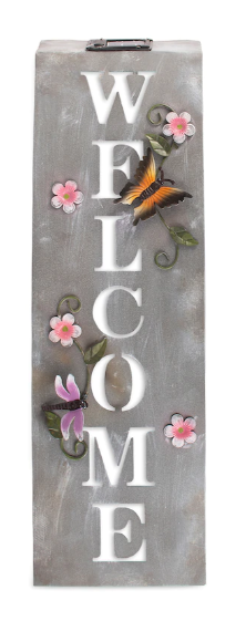 Fusion Solar Garden Lighted Welcome Sign – Wilsons Home Store